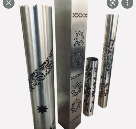 Lazer bilan Zanglamaydigan va qora metalldan yumaloq trubalar kesish