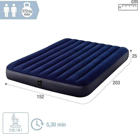 Надувной матрас INTEX Full Classic Downy (191x137x25)
