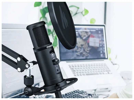 Микрофон MAONO AU-PM422 USB + наушники AU-MH601 для подкастов