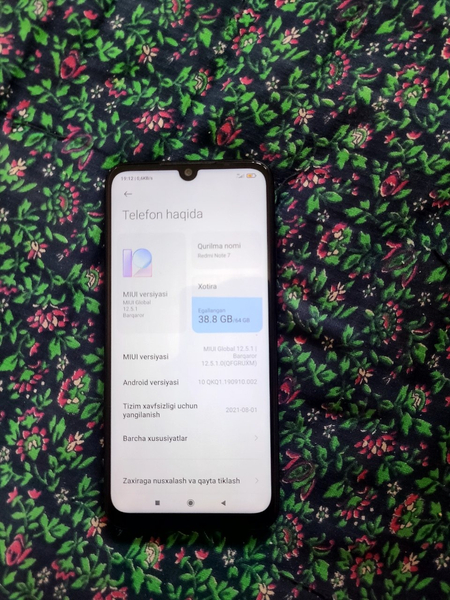 Redmi note 7 kafolat bilan