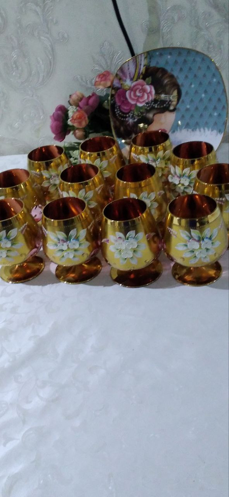 Чехословакия богема фужеры 12штук состояние новый!