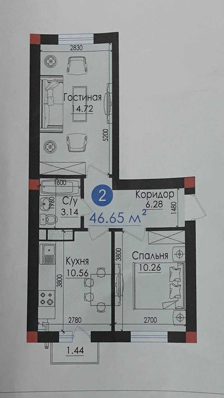 V4951 квартира 2/4/5 Улица Фаргона йули Ор.р: Узбум Хакимият Яшнабад