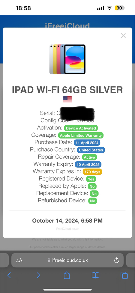 Ipad 10 64gb идеал wifi обмен на AIR 5