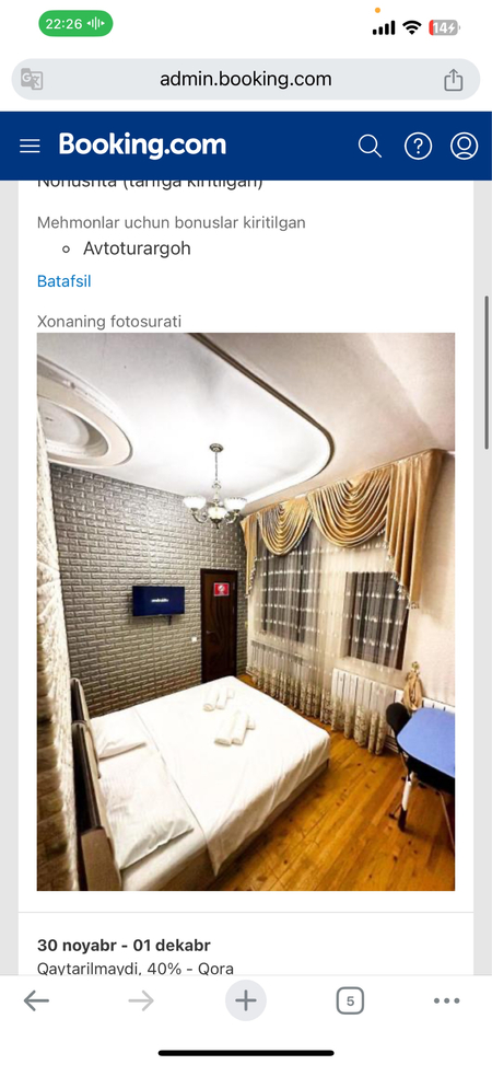 Hotel/ mexmonxona/гостиница 35% скидки