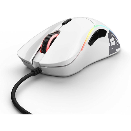 Игровая белая мышь RGB Glorious Model D- Minus Glossy Black White