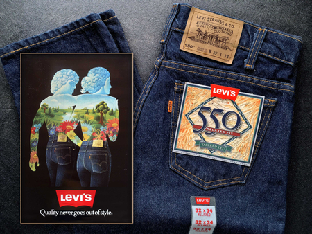 VINTAGE 1994 Made in U.S.A. LEVI'S® 550™ Orange Tab™ Jeans — W32 L34