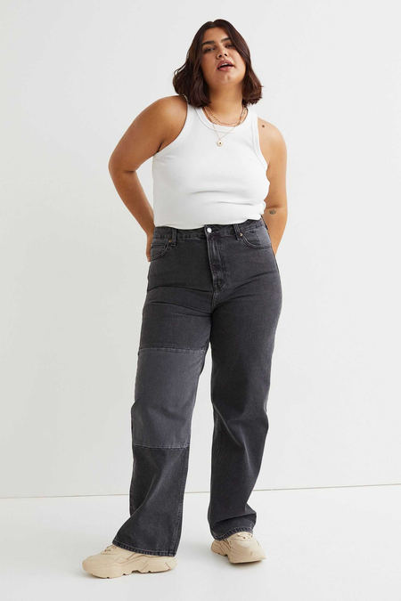 Джинсы женские H&M+ Loose Straight Jeans! Новые с бирками!