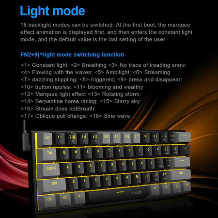 E-YOOSO Z11 USB 60% мини Механическая игровая клавиатура 61 клавиша