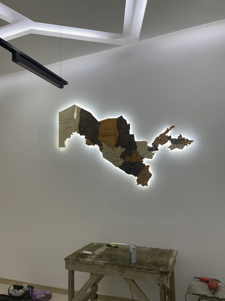 Карта Узбекистана Ozbekiston xaritasi