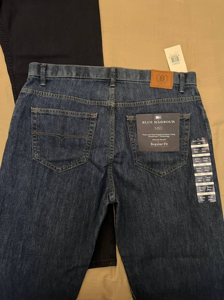 Marks and Spencer Blue Harbour новые синие джинсы, размер 36 Англия