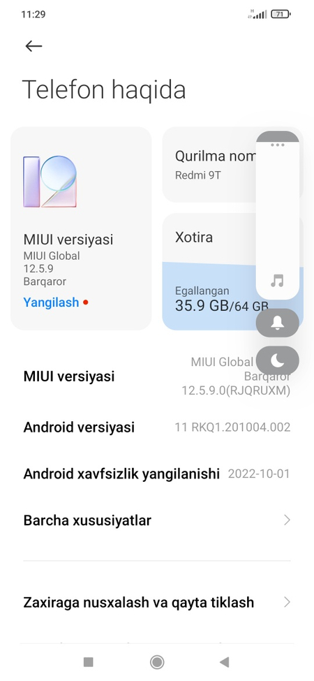 Redmi 9t sotiladi 4 64