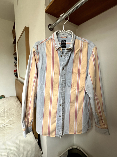 Рубашка мужская, Zara,  размер M, джинса
