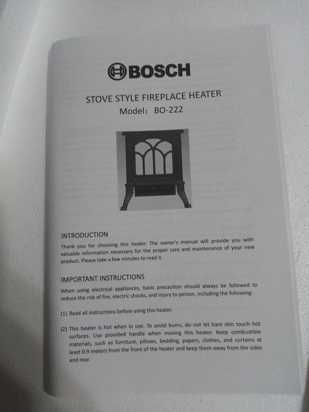 Электрический мини камин BOSCH