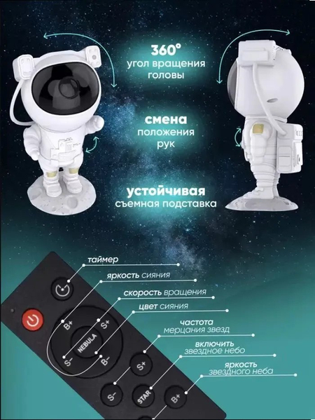 Проектор Космонавт звёздный небо