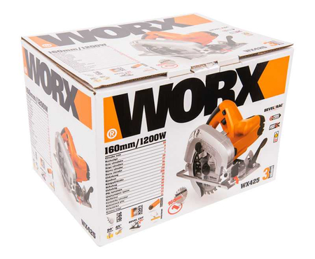 Дисковая пила WORX WX425
1200ВТ, 160ММ