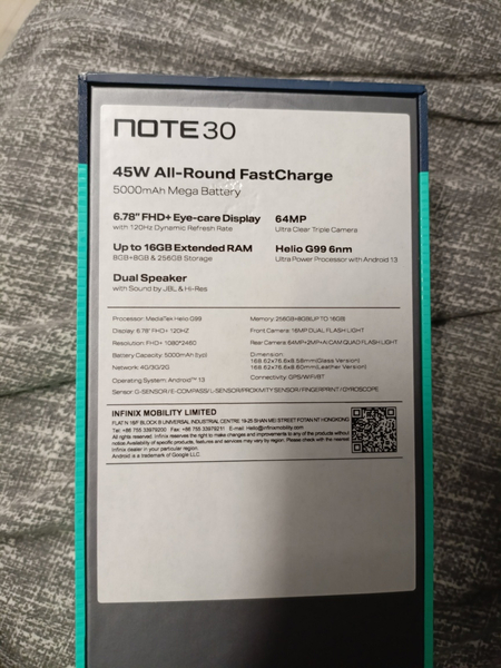 Infinix note 30 8/256 full