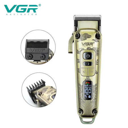 Машинка для стрижки волос VGR V-643 золотистая