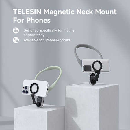TELESIN Telefonlar uchun magnit bo'yin o'rnatish moslamasi MNM-001