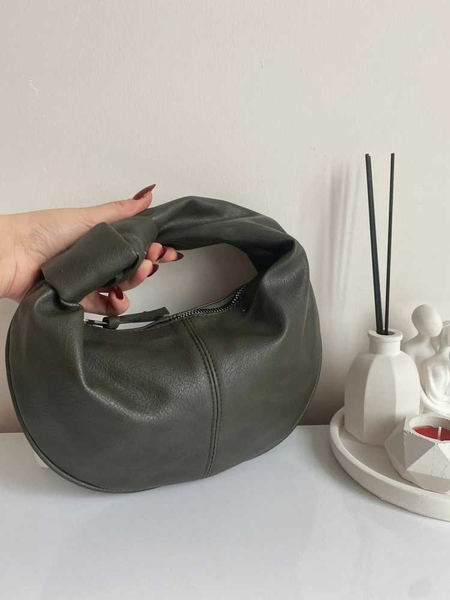 Сумка серая из экокожи
