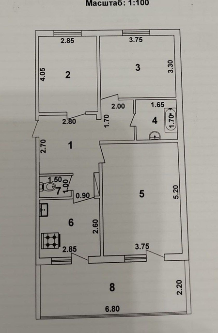 Шайхонтохур.Белтепа. 3/5/9. 82м². ЕВРО меб+тех. Z.