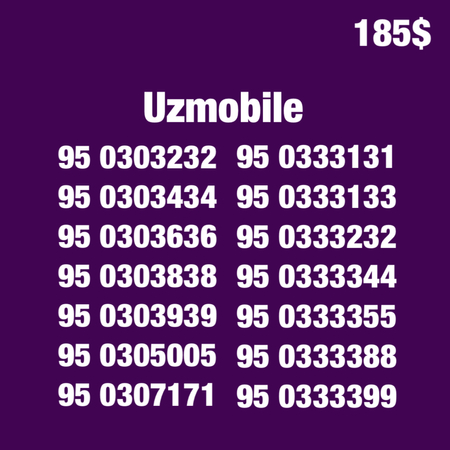 Uzmobule gold chiroyli raqamlari/Красивые золотые номера Узмобайл