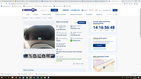 NEXIA 3 AV GX16 AT, аукцион савдоси оркали сотилади