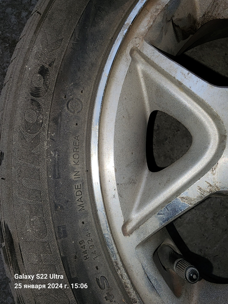 Автошины с алюмин дисками  ,Hankook'компл 155/ 70 13 75H корейский
