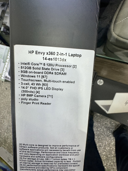HP ENVY Core 5 . 8/512 TOUCH Disple x360 . New 2024