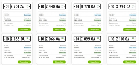 E-auksion, Avtoram, Mobile raqam