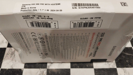 Новый SSD NVMe Samsung 990 PRO Series 2TB with HeatSink.