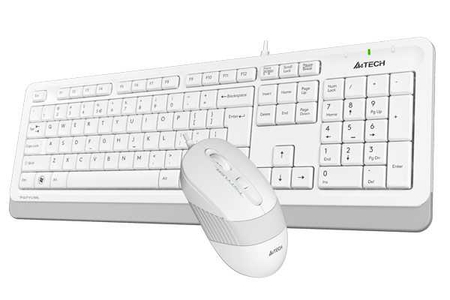 Проводной набор (клавиатура + мышь) A4Tech F1010 (White, Black)