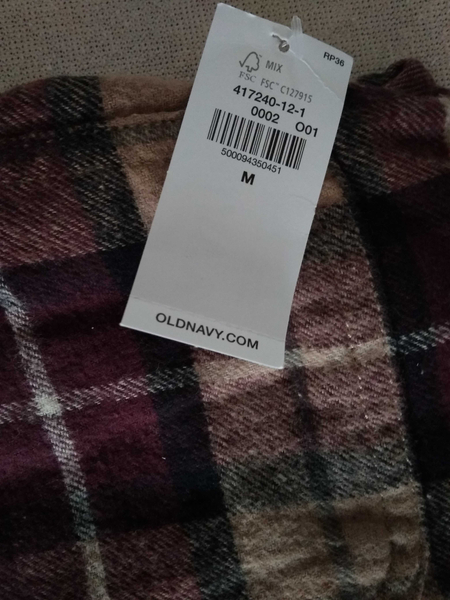 Новая из США фланелевая теплая рубашка Old navy размер L, 52