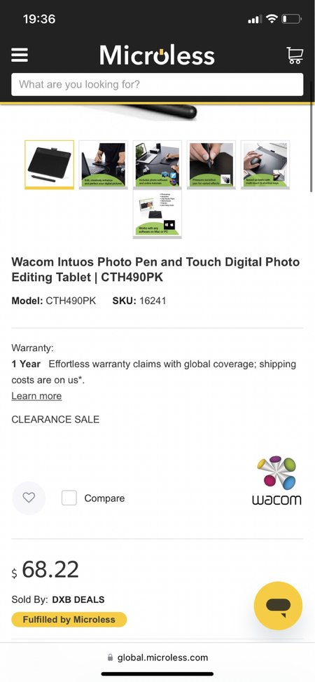 Графический планшет Wacom intuos Photo Black CTH-490PK почти Новый!