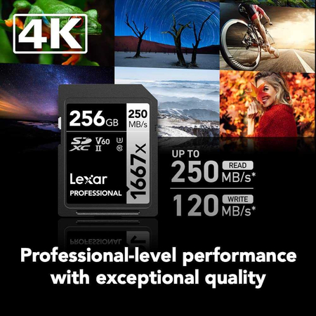 Карта памяти Lexar Professional SDXC 128 ГБ UHS-II 1667x