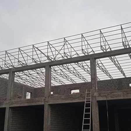 Kantinerdi temirdan stadion molxona zavod katejlar tomini yopish