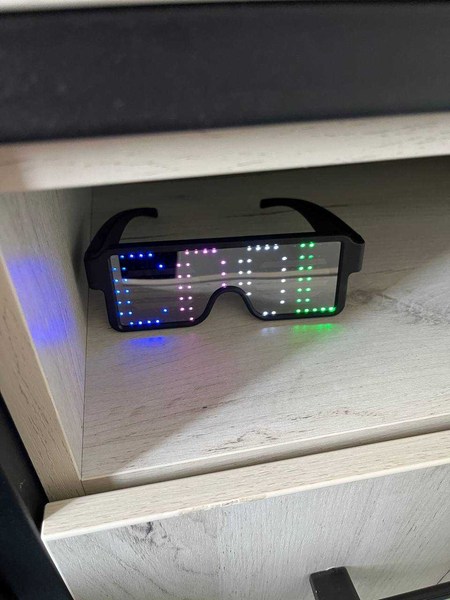 Светящие очки led с надписью , клубные очки , очки тусовочные