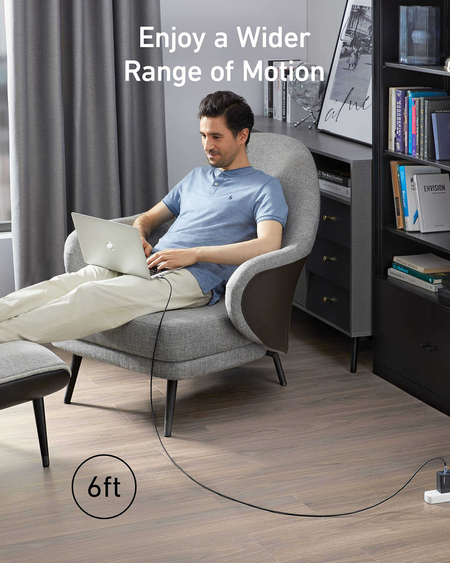 Кабель Anker 765 USB-C — USB-C (140W 6ft Nylon)
