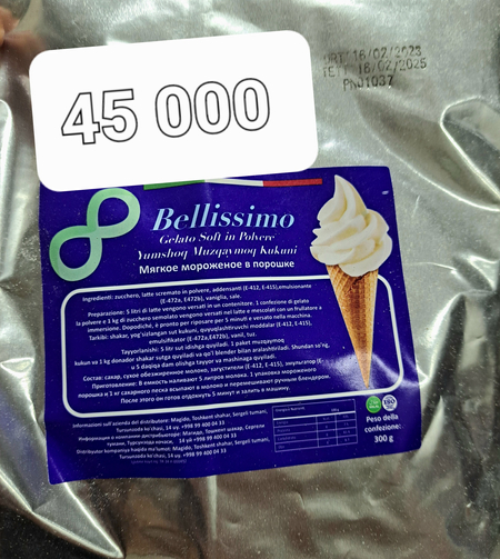Muzqaymoq Suxoy smes Belissimo italiya
