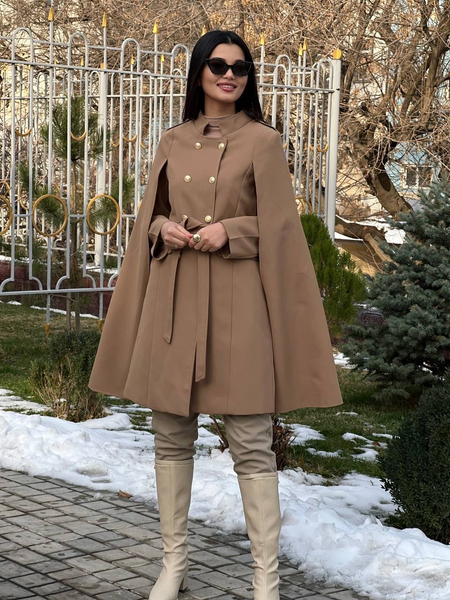Плащ с вставками утеплённый  НОВИНКА