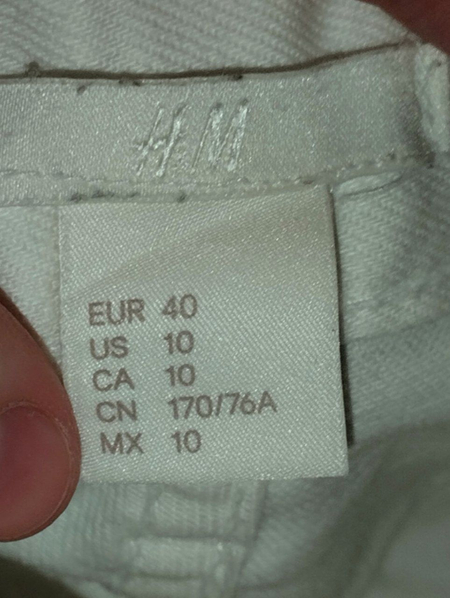белые шорты h&m.