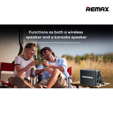 Караоке Колонка Remax RB-M51 120W (12000mAh) с двумя микрафонами