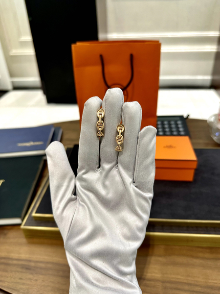 NEW Hermes Серьги Chaine D'ancre Encainee H221511B