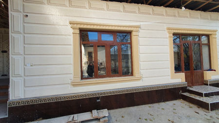 Travertin fasad decor