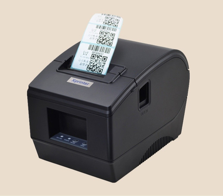 Термо принтер Xпринтер XP-236B для этикеток QR кодов наклеек штрихкодо