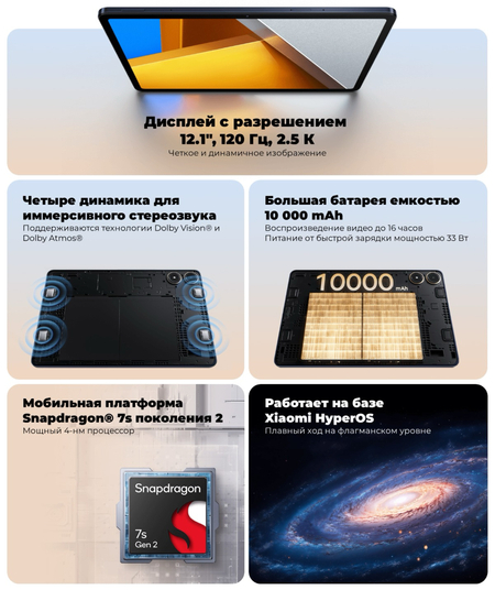 Новый планшет от xiaomi POCO Pad! Глобал! Бесплатная Доставка!