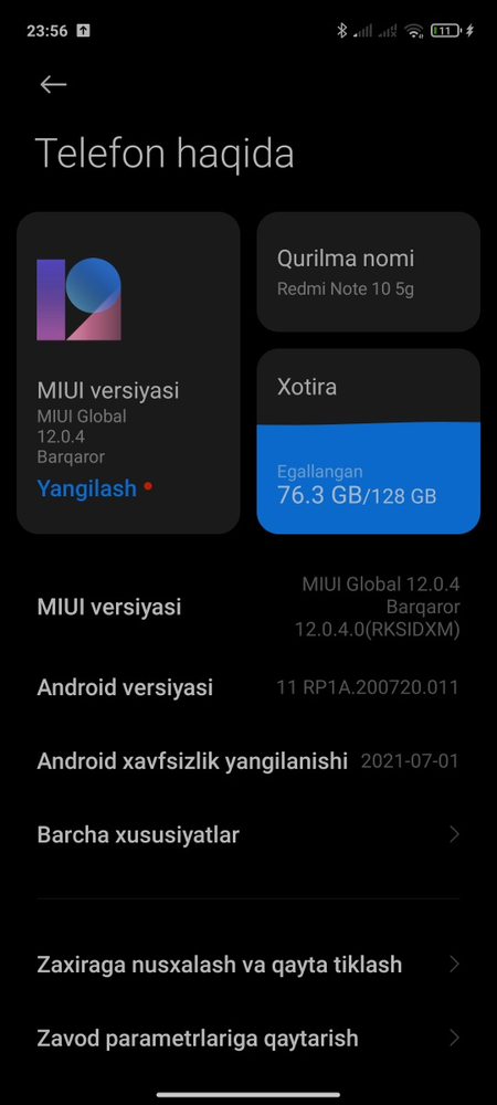 Redmi note 10 5g 4/128gb