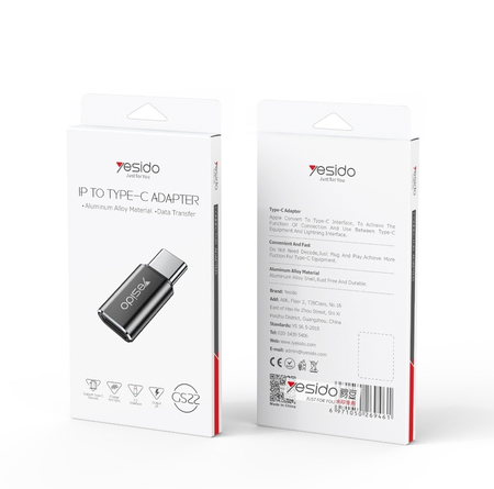 Yesido GS22 OTG Adapter Type-C to Lightning For iPhone iOS