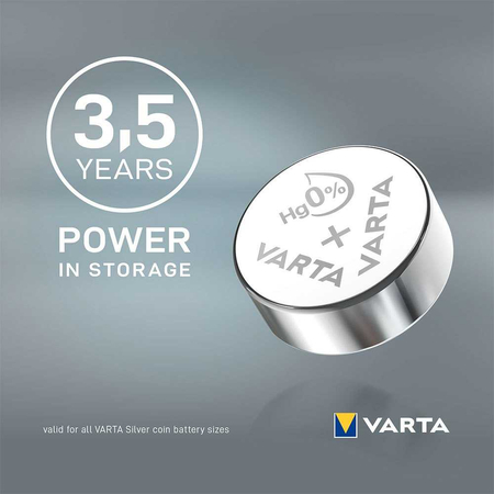 Батарейка для часов СЕРЕБРЯНО ЦИНКОВАЯ VARTA V371 (SR69) 1*BL