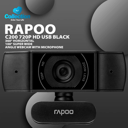СКИДКА! Веб-камера RAPOO C200 (HD 720P, 360° разворота)