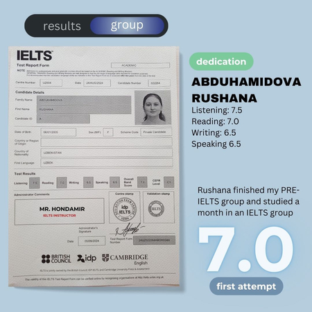 IELTS Preparation Course (7+)